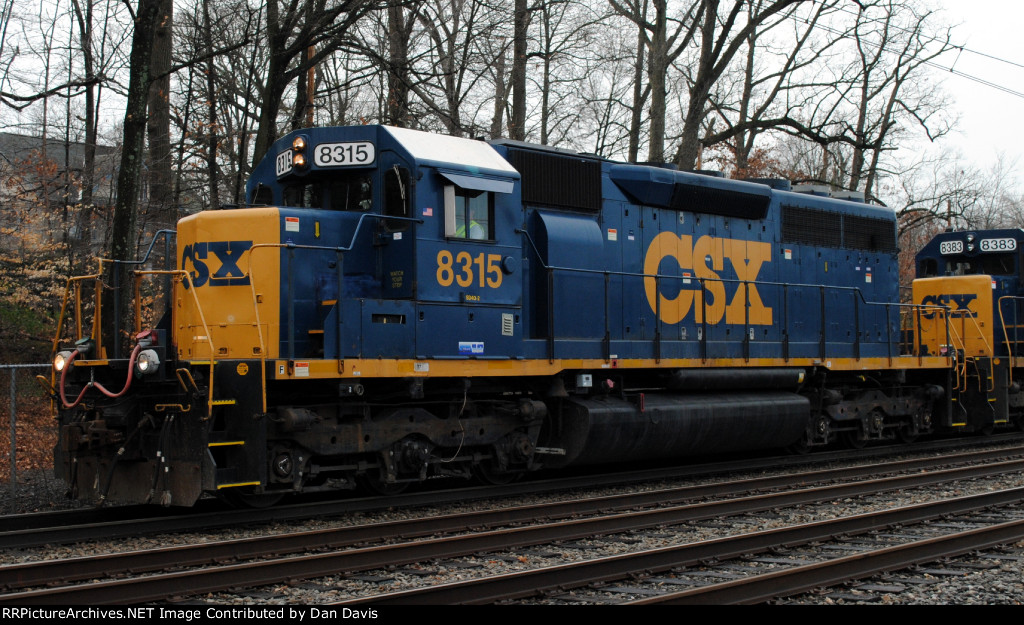 CSX SD40-2 8315 leads Q300-13